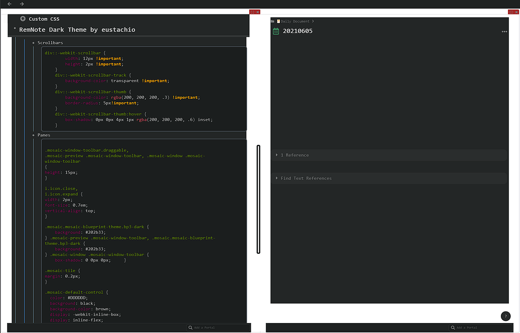 New RemNote Dark Theme by eustachio - CSS - RemNote