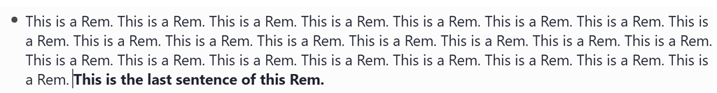 Best way to select all text from cursor position till end of Rem, using ...