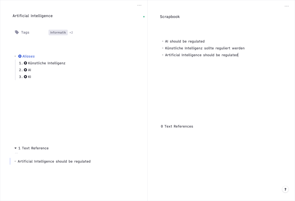 Aliases and text references - Feature Requests - RemNote