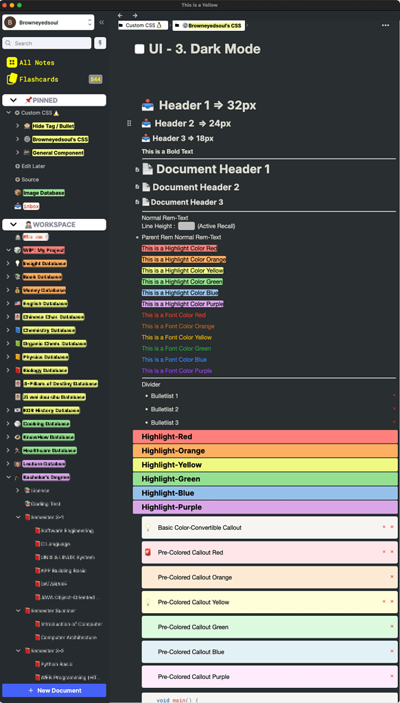 Modern Dark Mode - CSS - RemNote