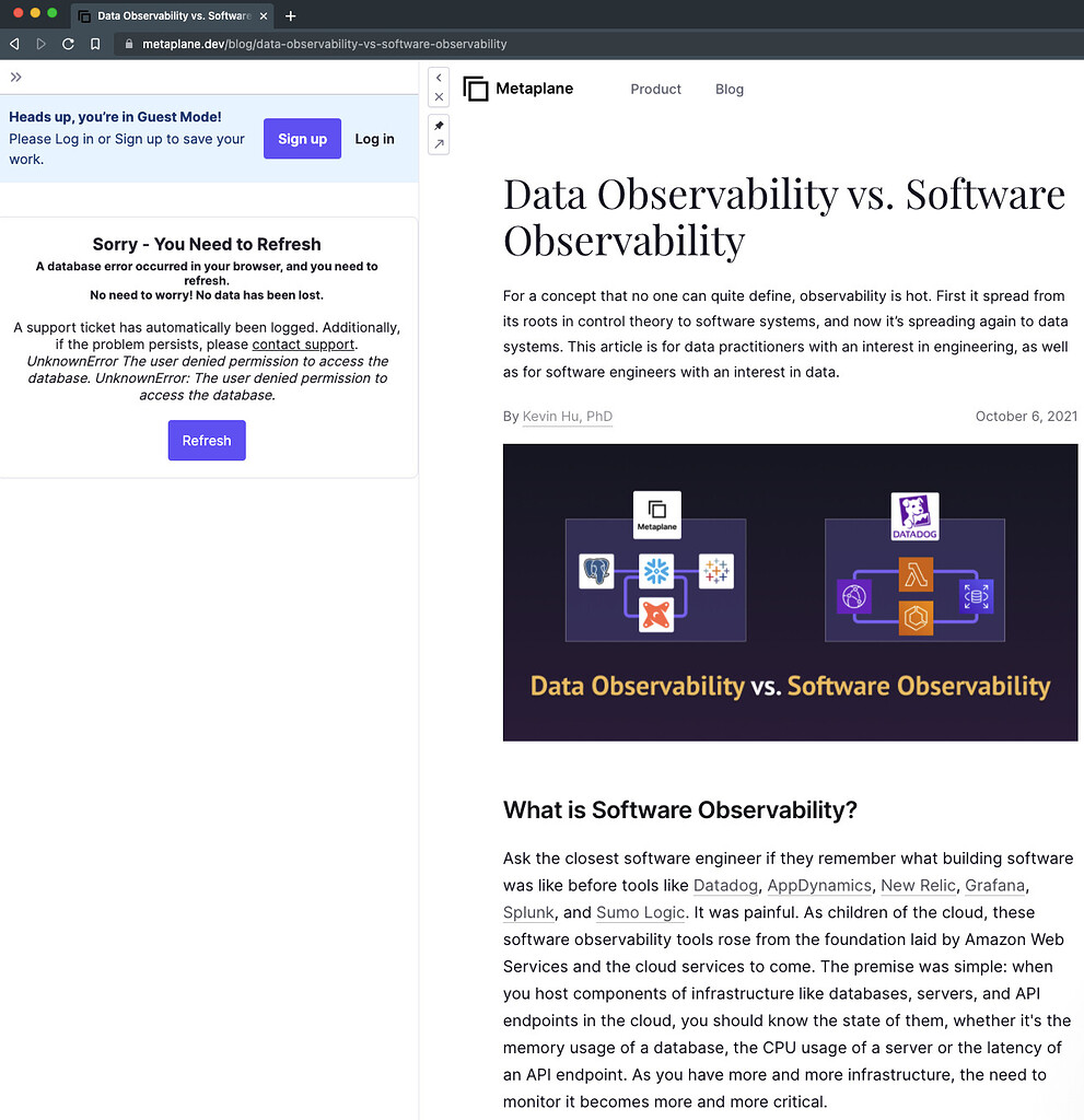 Chrome Clipper Extension - A database error occurred in your browser - Bug Reports - RemNote