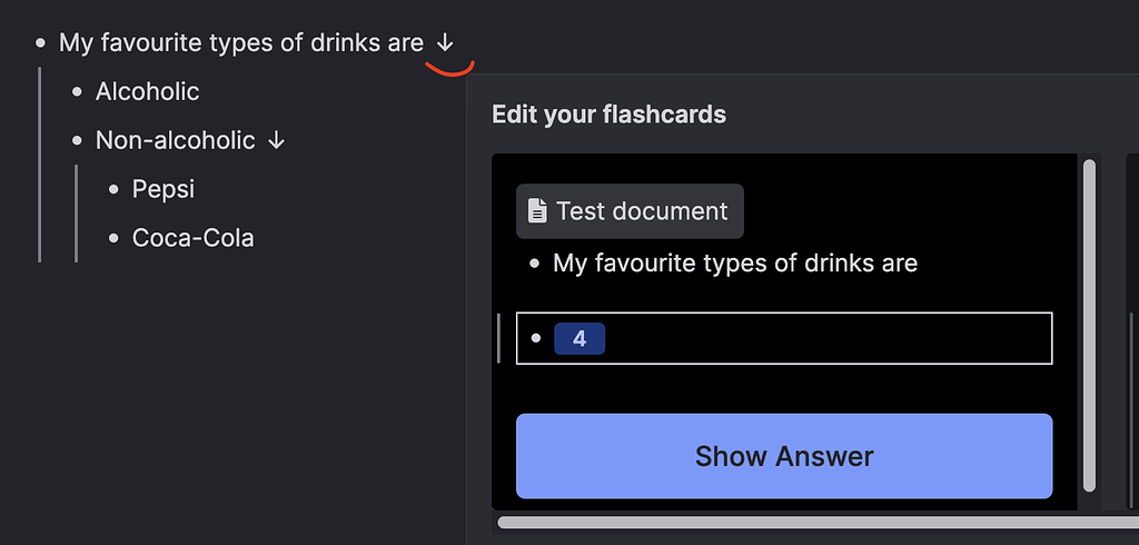 Multiple nesting multilines - show answers only for first nesting level - Learning RemNote - RemNote