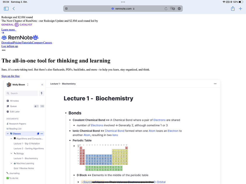 The website is weirdly formatted - Bug Reports - RemNote