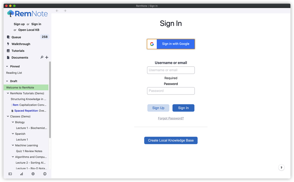 【macos v1.0.38】can't sign in with google account - Bug Reports - RemNote