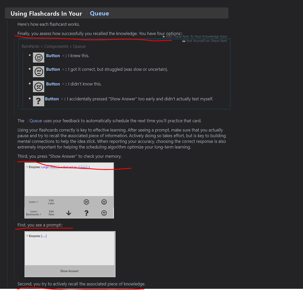 A mistake in the offical tutorials,better to correct soon - Bug Reports - RemNote
