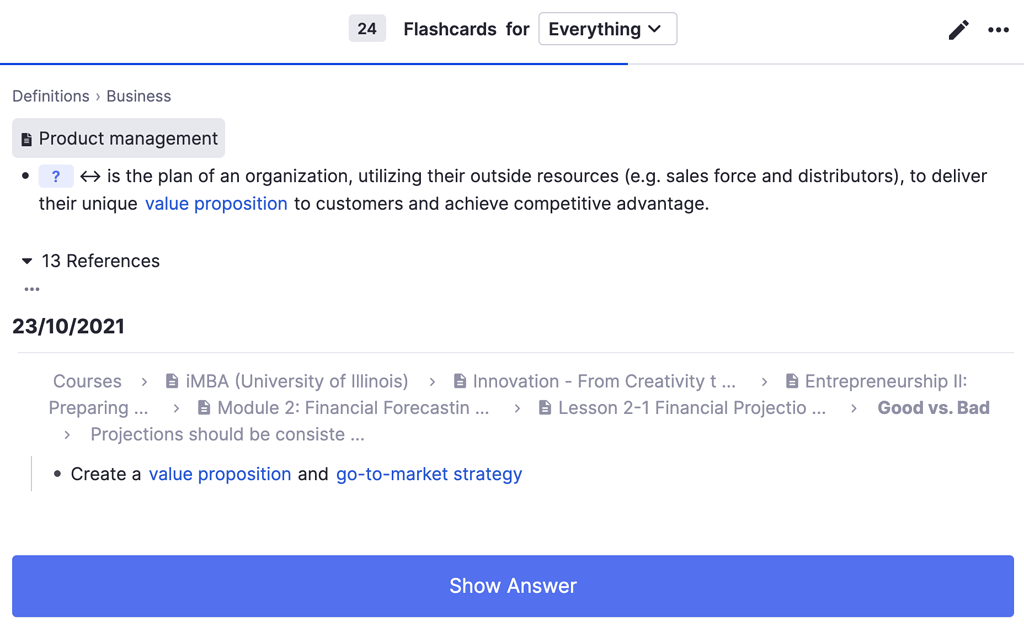 References and tags showing up unexpectedly in flashcard practice screen - Bug Reports - RemNote